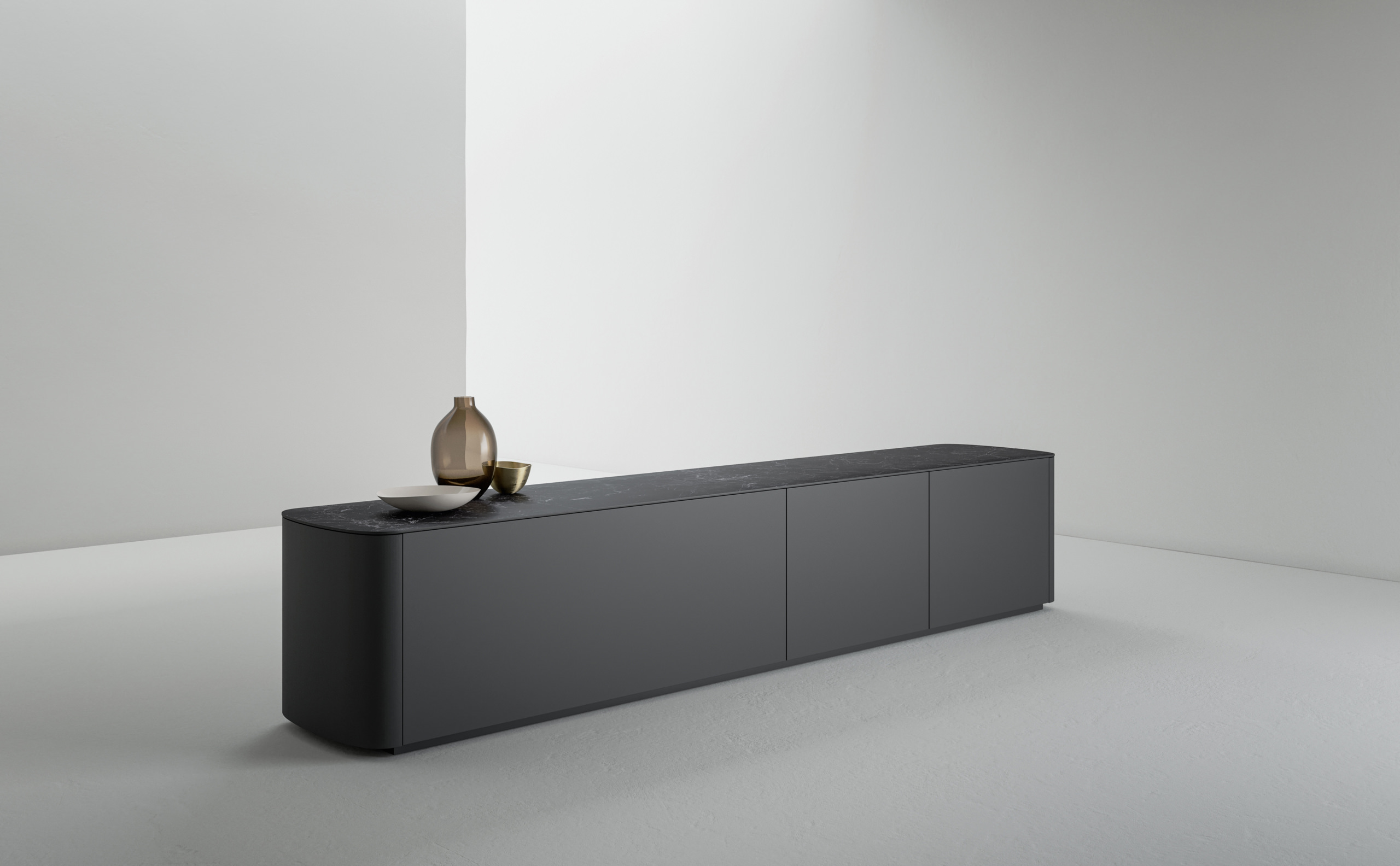 Double-sided Rounded Sideboard Design - Caccaro